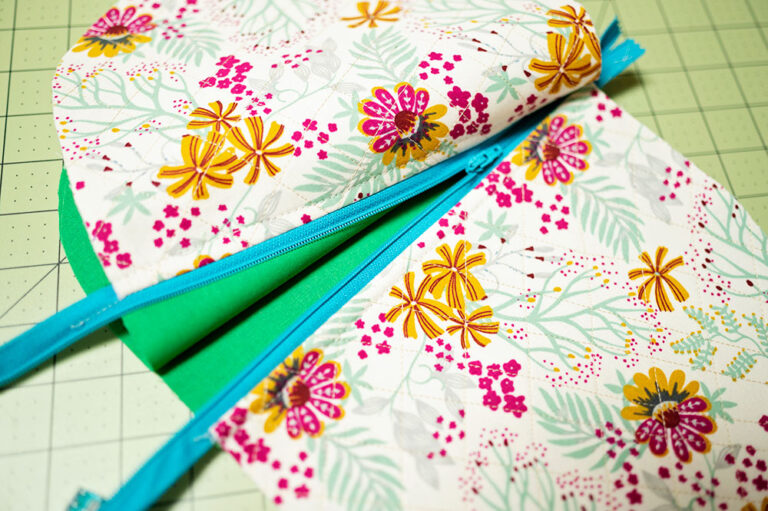 Quilted Zipper Pouch Tutorial with Complete Instructions